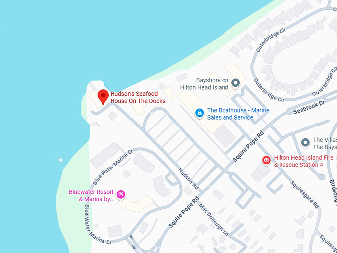 16. hudson's seafood house on the docks map