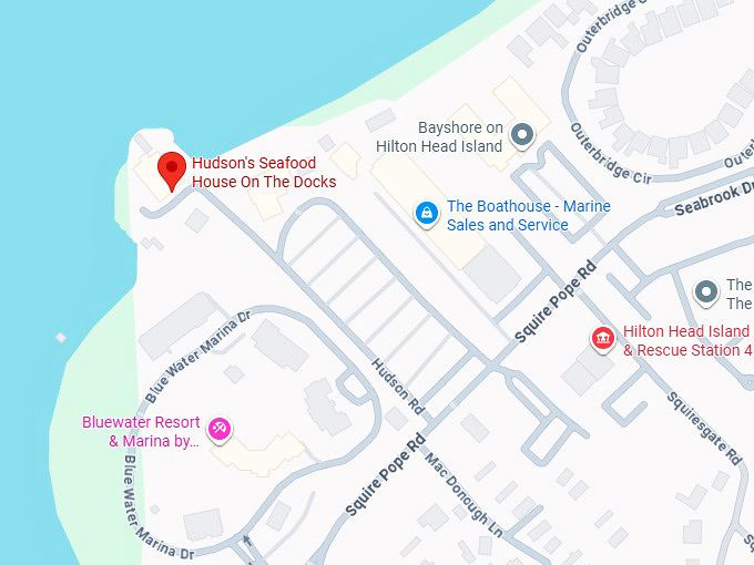 16. hudson's seafood house on the docks map