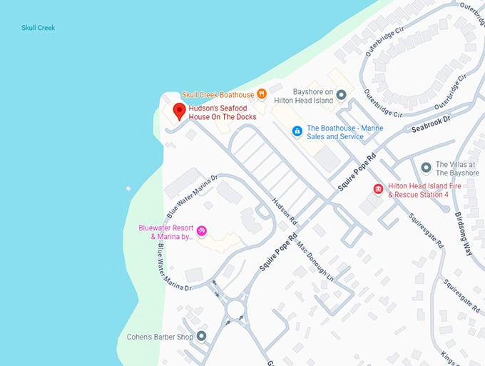 16. hudson's seafood house on the docks map