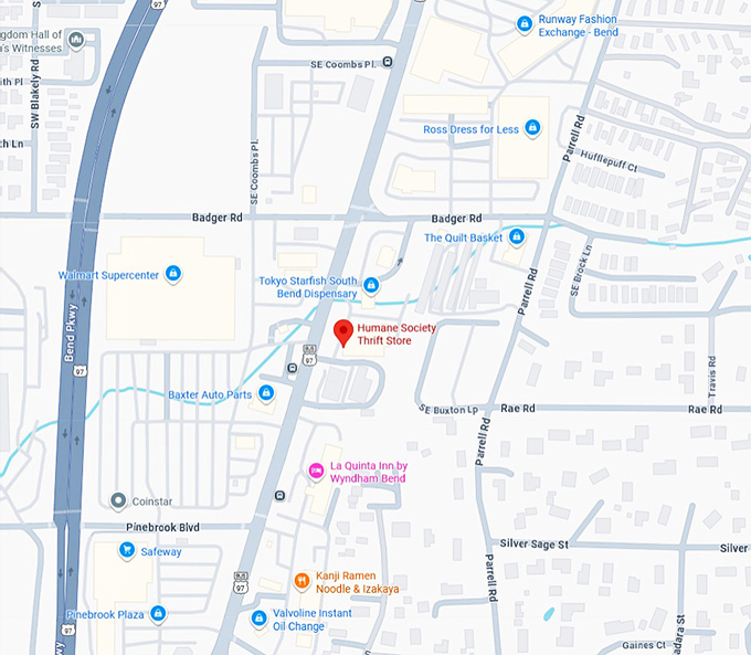 16. humane society thrift store map