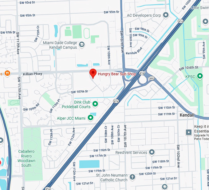 16. hungry bear sub shop map