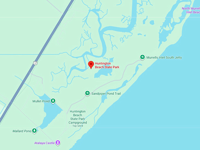 16. huntington beach state park map