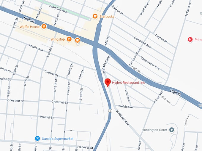 16. hyde's restaurant, inc. map