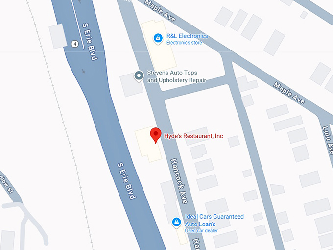 16. hyde's restaurant, inc. map