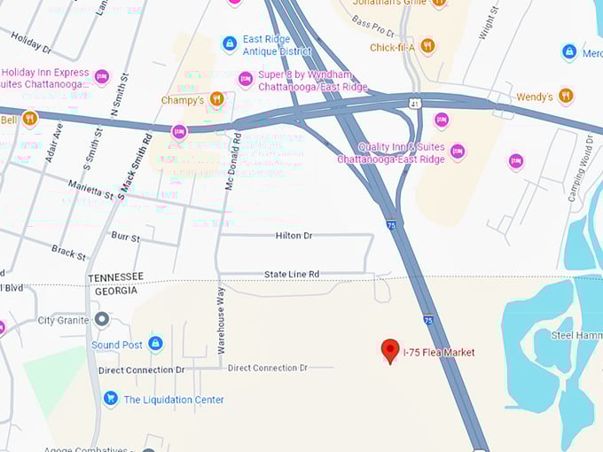 16. i 75 flea market map