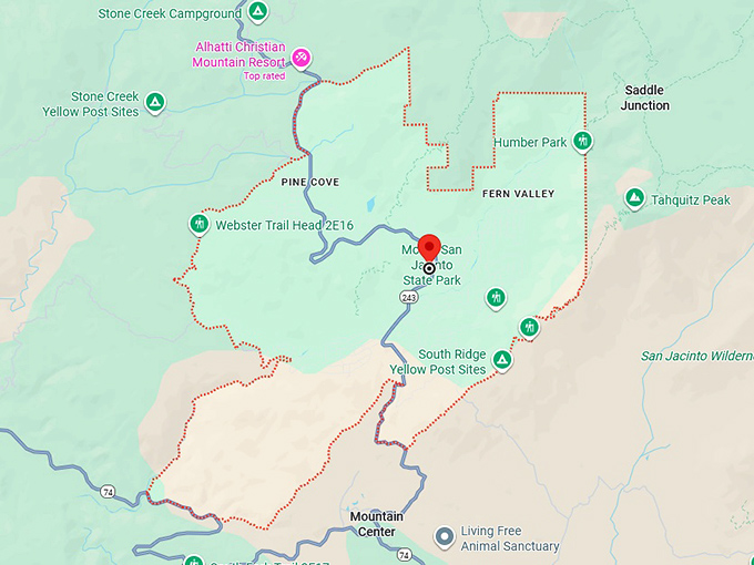 16. idyllwild&ndash;pine cove map