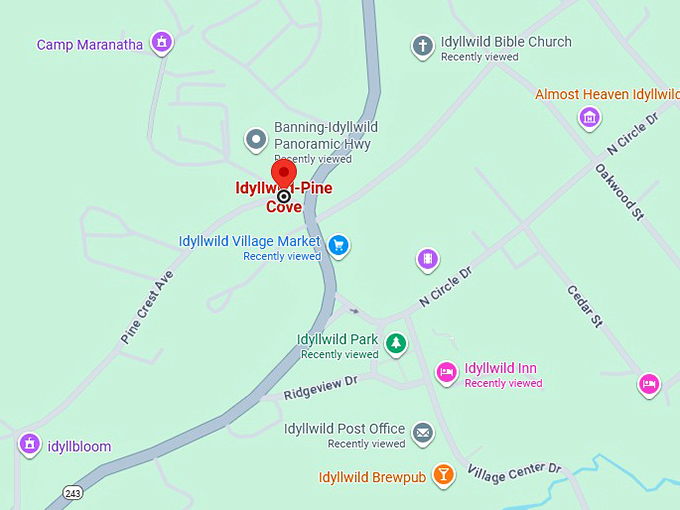 16. idyllwild map