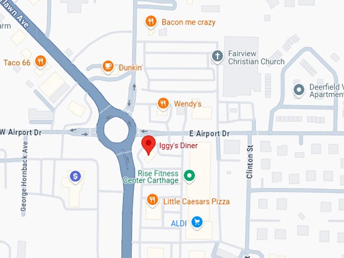 16. iggy's diner map