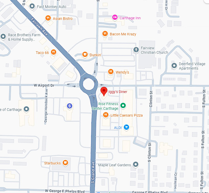 16. iggy's diner map