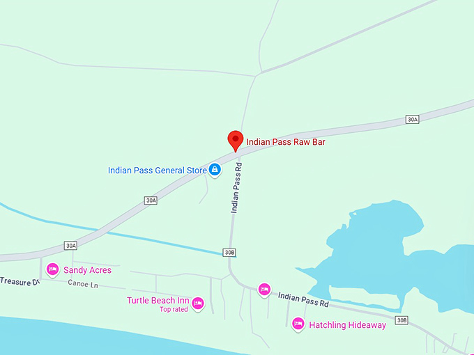 16. indian pass raw bar map