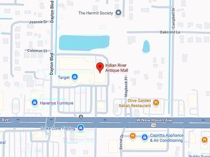 16. indian river antique mall map