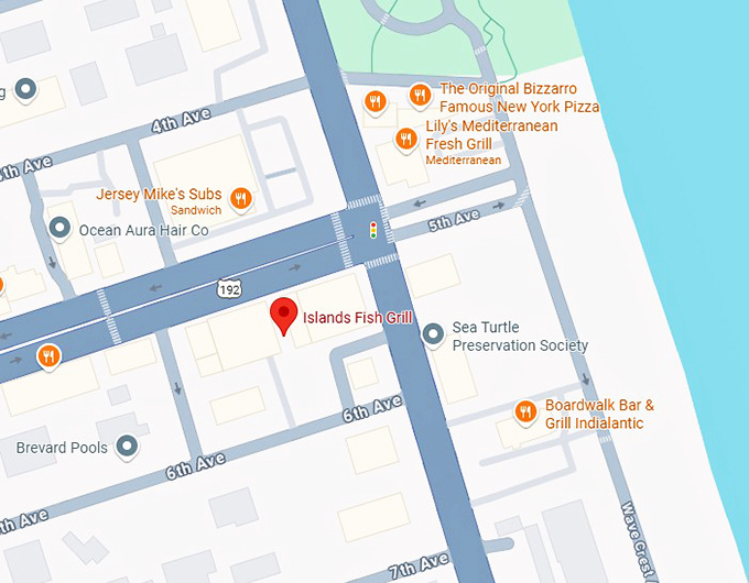 16. islands fish grill map