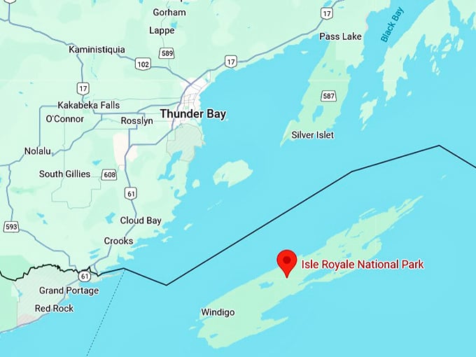 16. isle royale national park map