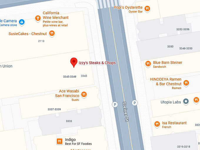 16. izzy's steaks & chops map