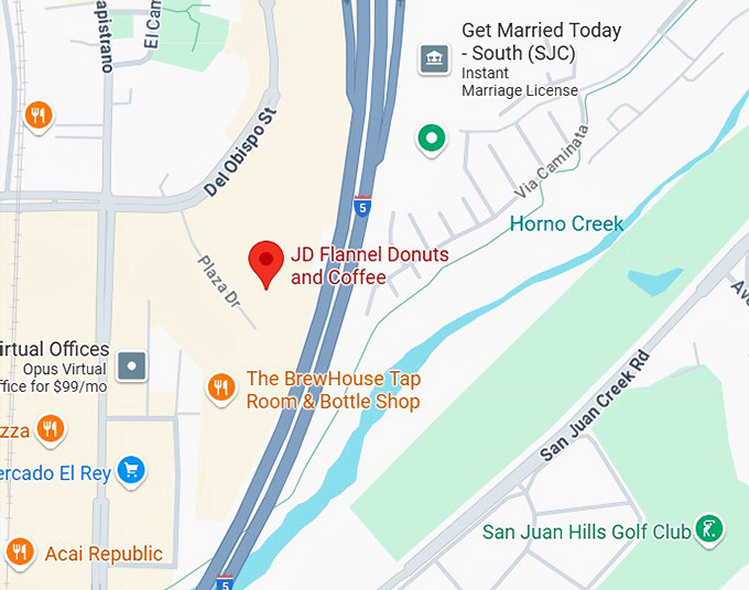 16. jd flannel donuts and coffee map