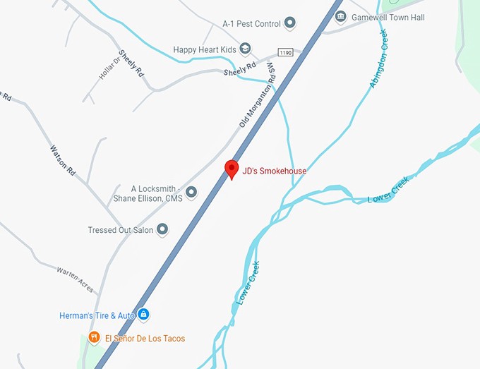 16. jd's smokehouse map