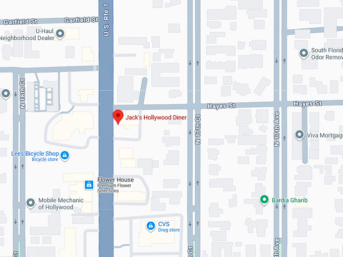 16. jack's hollywood diner map