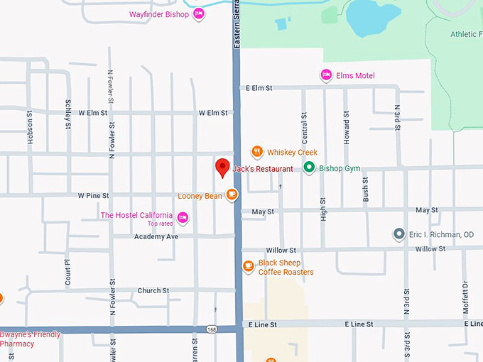 16. jack's restaurant map