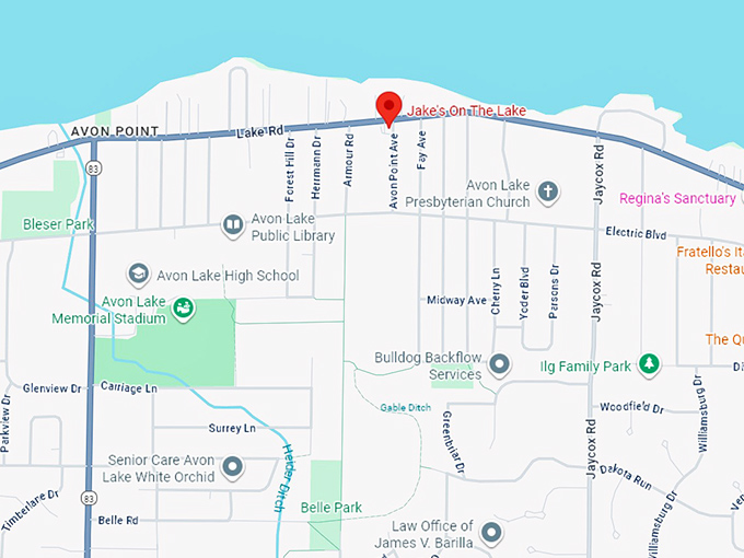 16. jake's on lake map