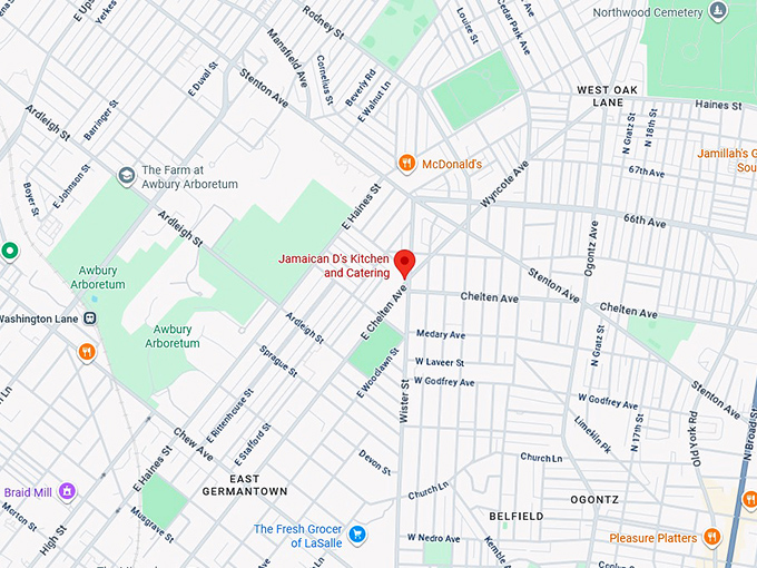 16. jamaican d's kitchen and catering map