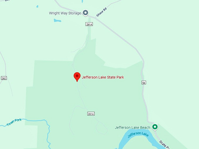 16. jefferson lake state park map