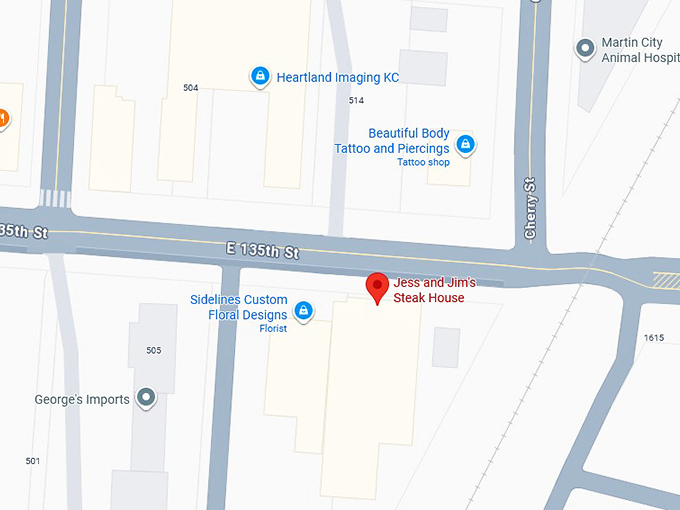 16. jess and jim's steak house map