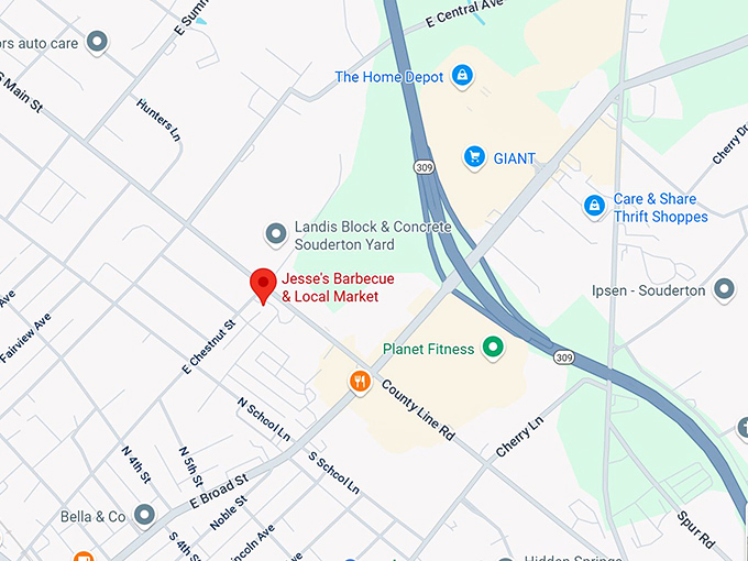 16. jesse's barbecue & local market map