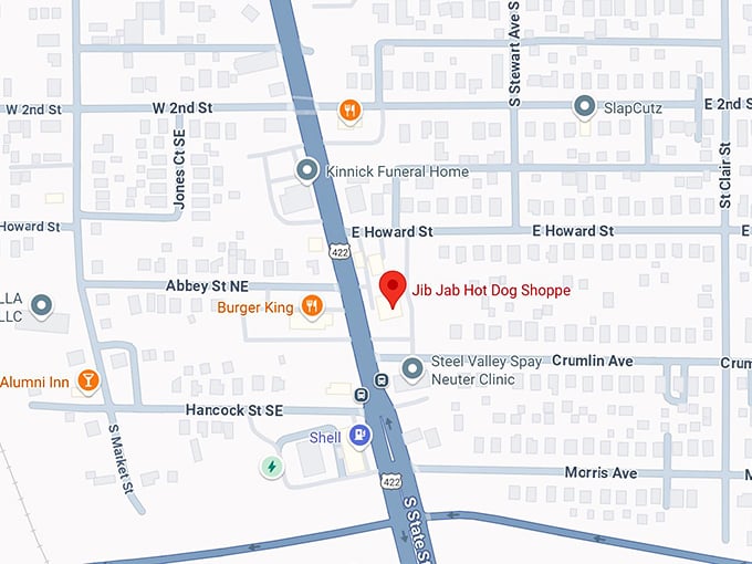 16. jib jab hot dog shoppe map