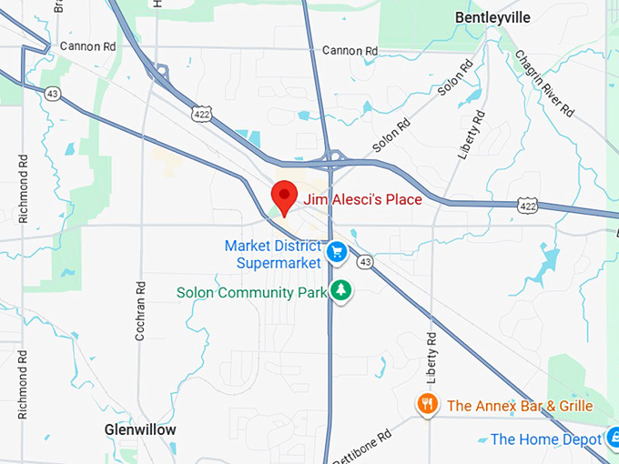 16. jim alesci's place map