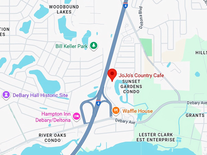 16. jojo&rsquo;s country cafe map
