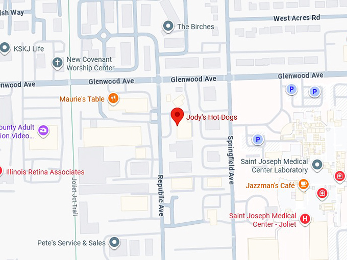 16. jody&rsquo;s hot dogs map