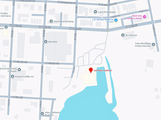 16. joe patti's seafood map