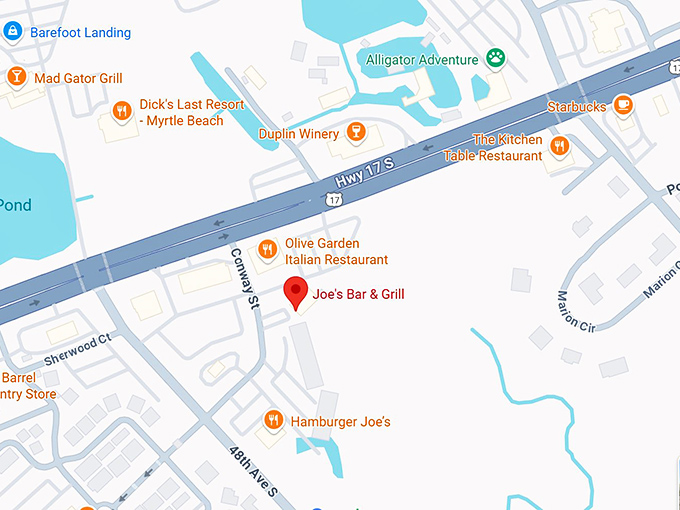 16. joe&rsquo;s bar & grill map