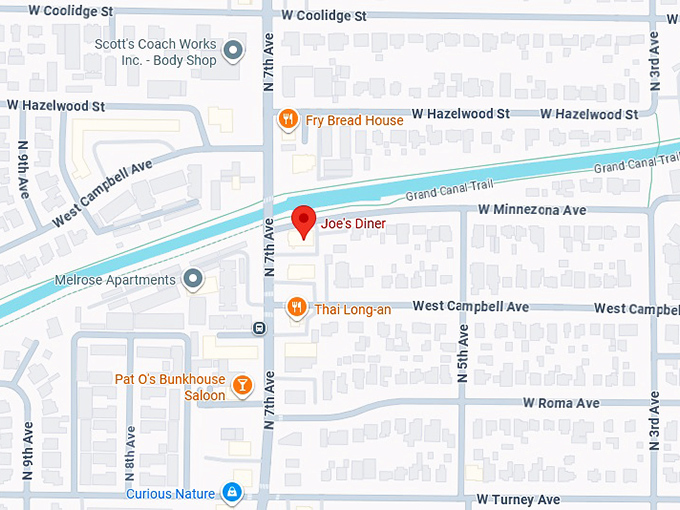 16. joe&rsquo;s diner map