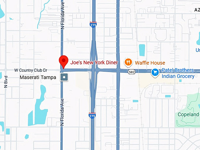 16. joe's new york diner map