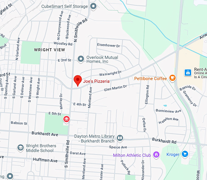 16. joe's pizzeria map