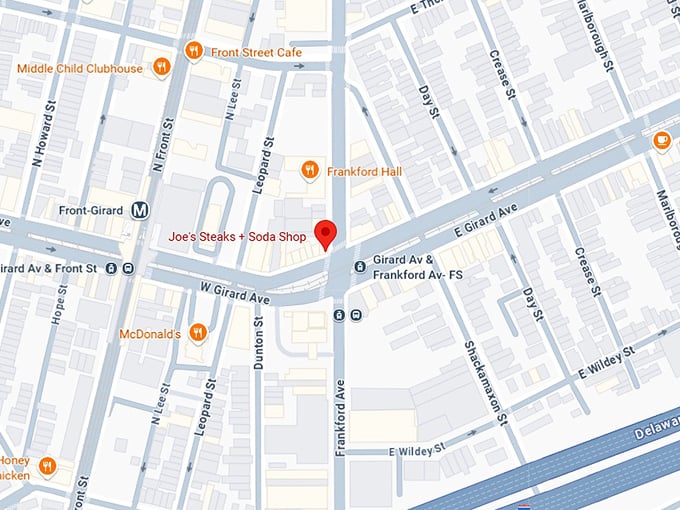 16. joe's steaks + soda shop map