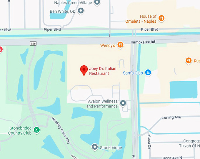 16. joey d's italian restaurant map