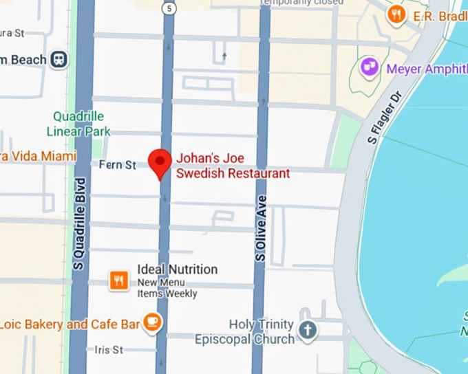 16. johan's joe swedish restaurant map