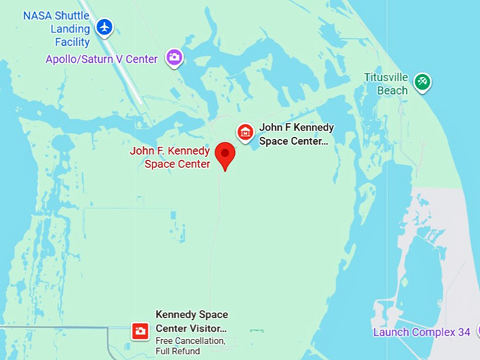 16. john f. kennedy space center map