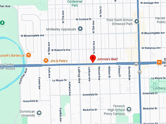 16. johnnie's beef map