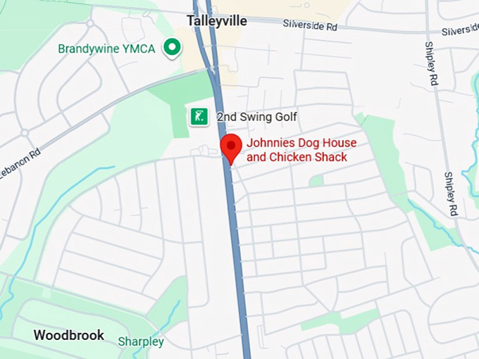 16. johnnies dog house and chicken shack map