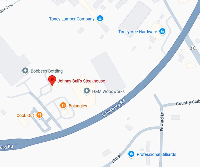 16. johnny bull's steakhouse map