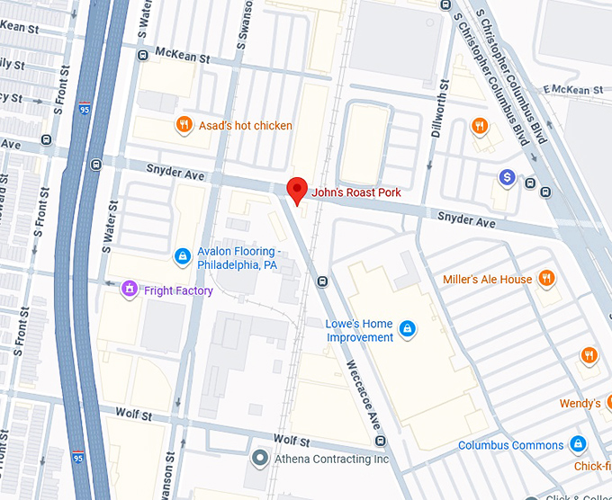 16. john&rsquo;s roast pork map