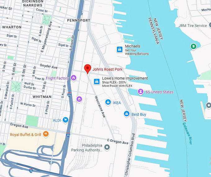 16. john's roast pork map