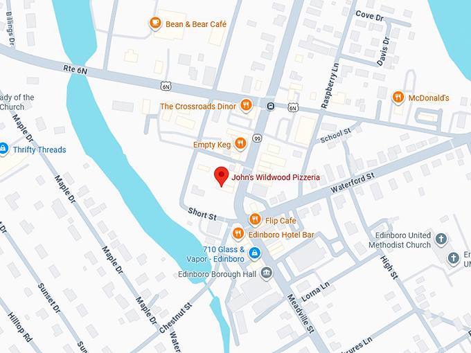 16. john's wildwood pizzeria map