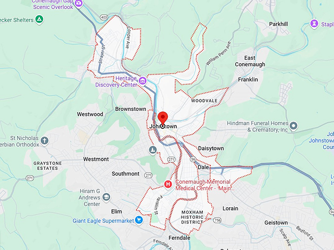 16. johnstown, pa map