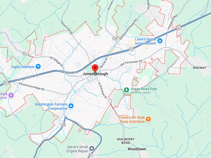 16. jonesborough, tn map