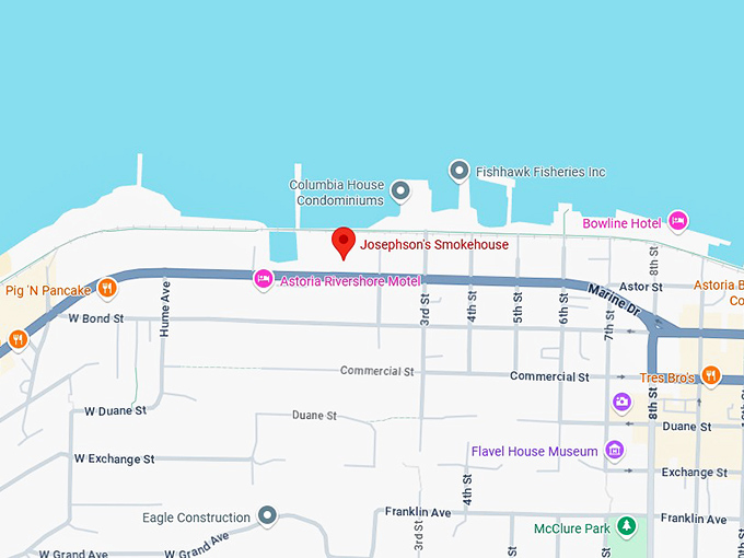Josephson's smokehouse map
