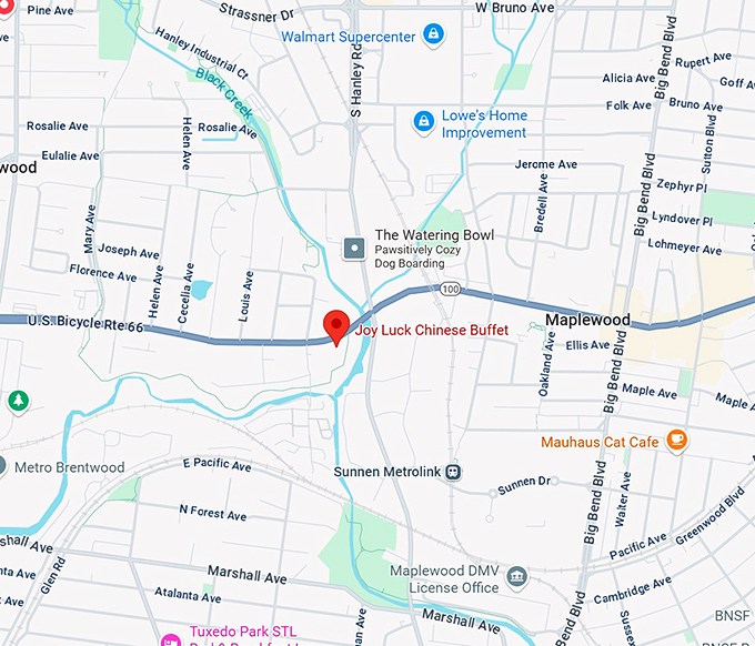 16. joy luck chinese buffet map